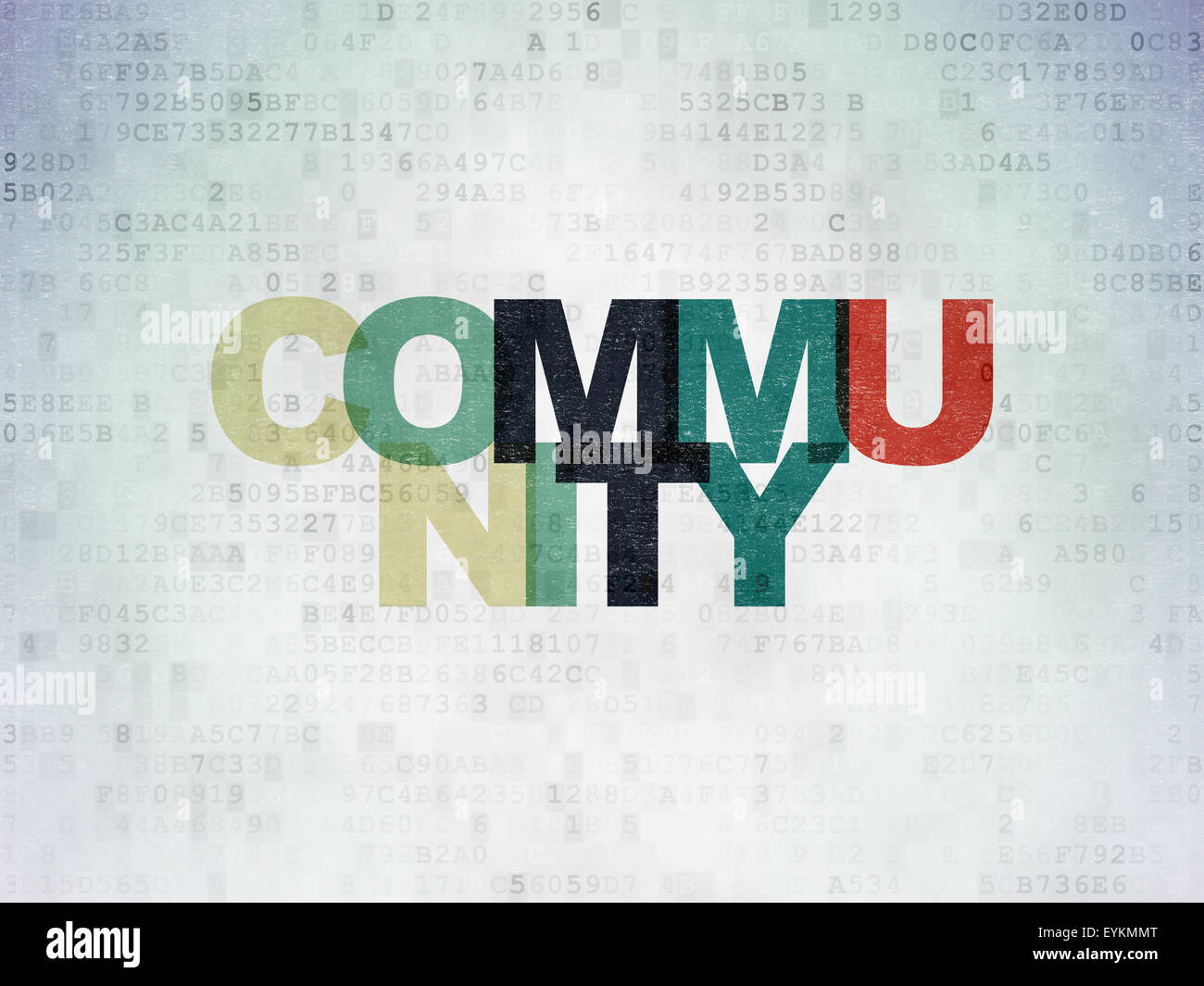 Social network concept: Community on Digital Paper background Stock ...