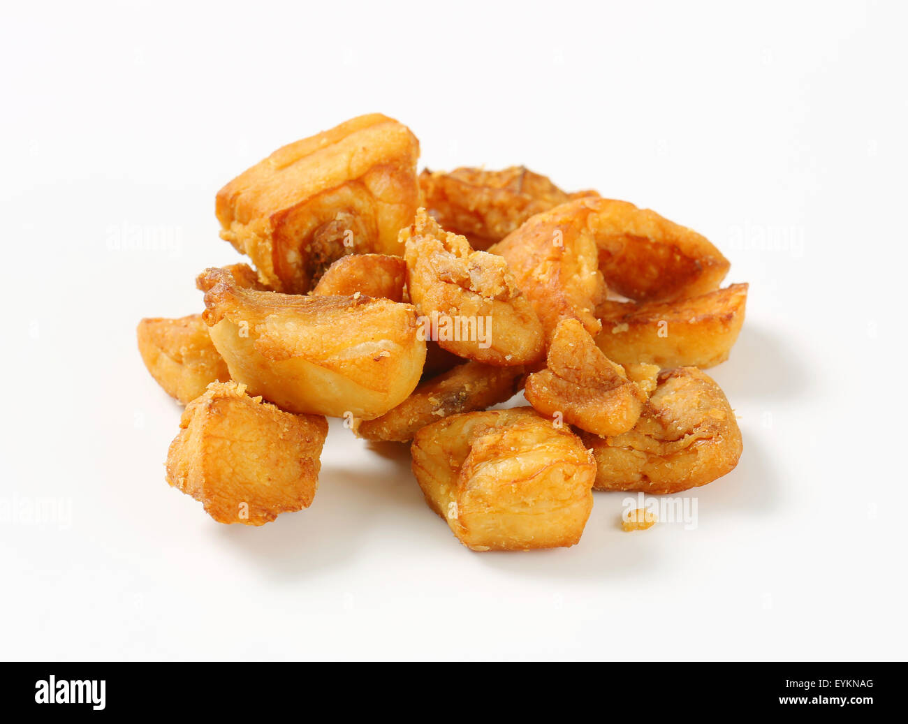Heap of crispy pork greaves Stock Photo - Alamy