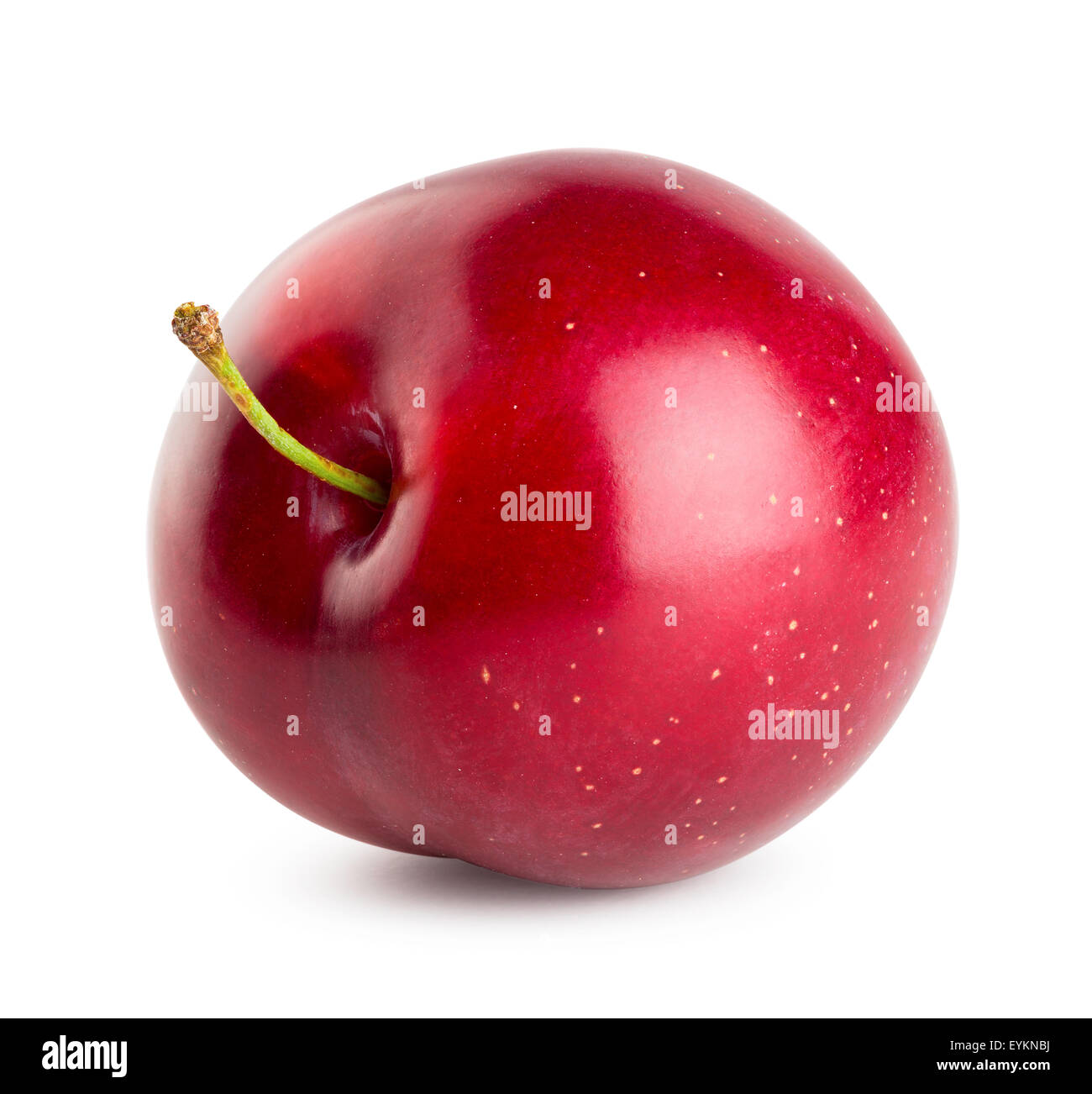 Bright ripe plum isolated on white background Stock Photo - Alamy