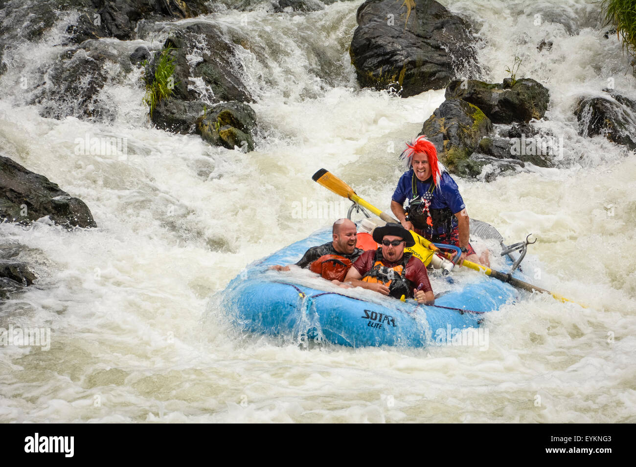 Whitewater rafting fun on the Wild & Scenic Rogue River in Oregon Stock ...