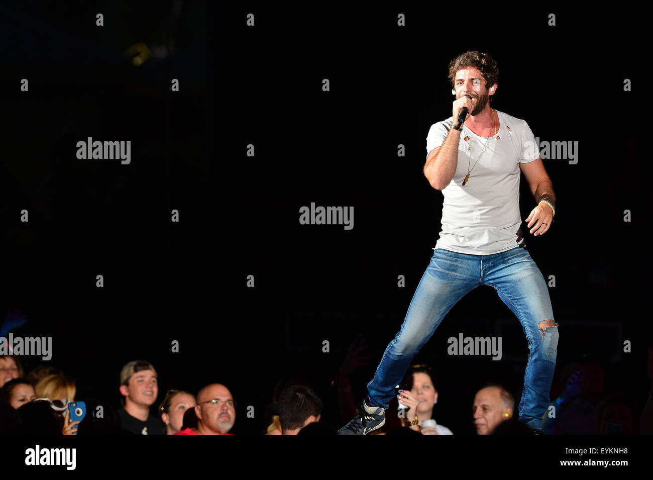 Country music star Thomas Rhett performs at the Coral Sky Amphitheatre ...