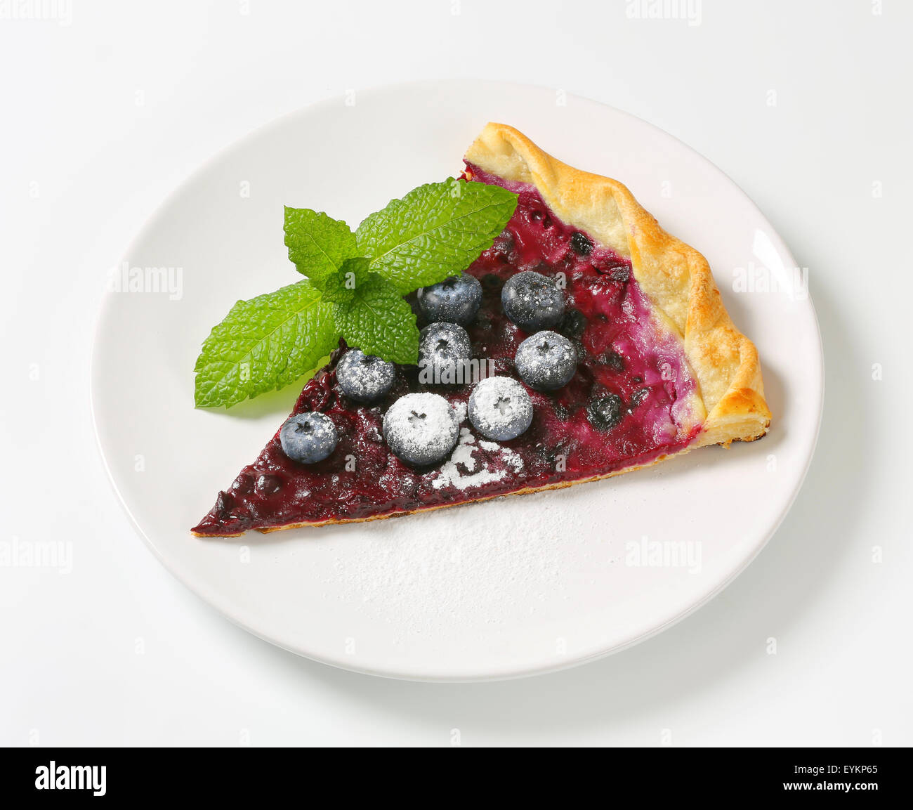 French cuisine - Quark and blueberry flammkuchen Stock Photo - Alamy