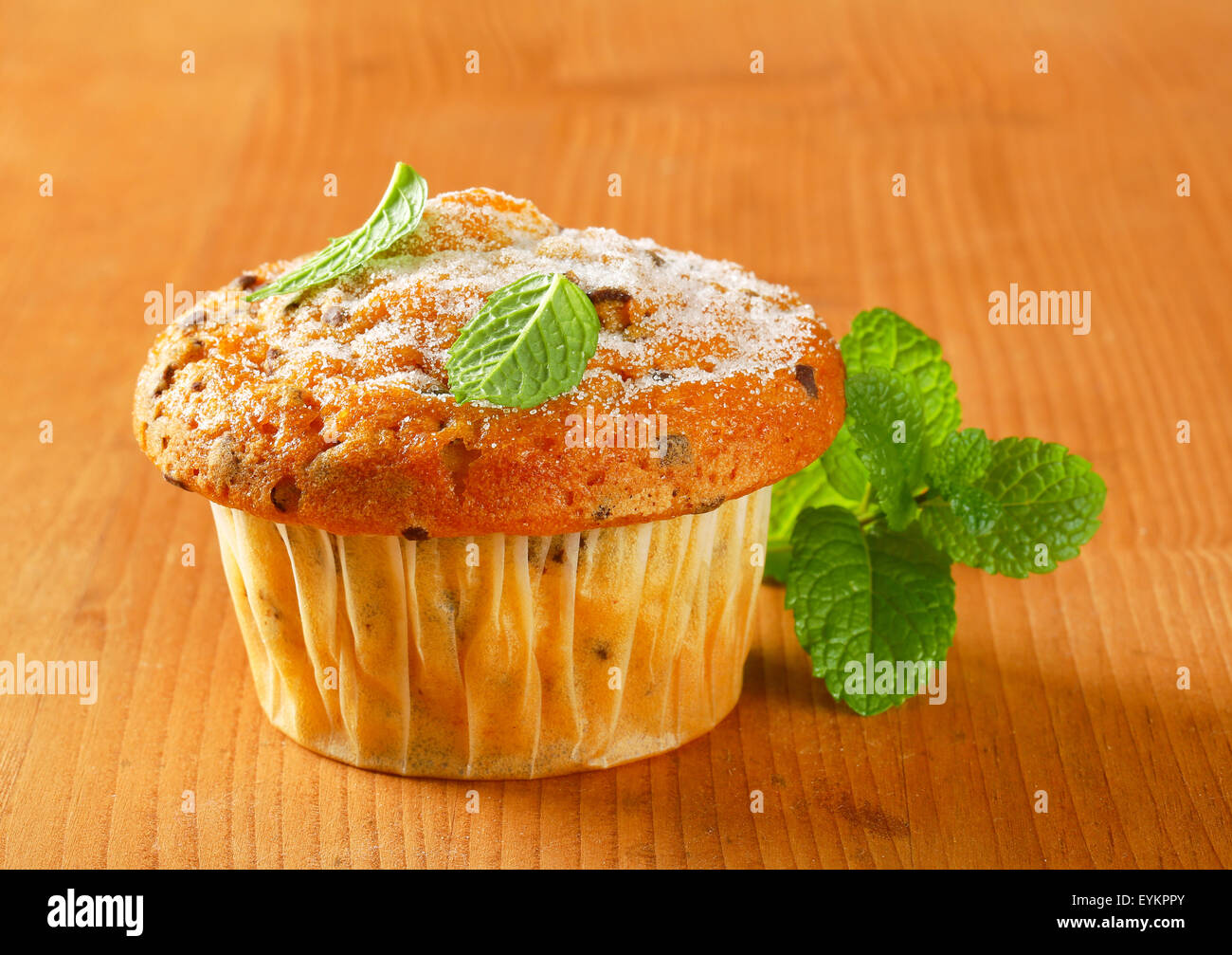 Vanilla muffin with fine chocolate flakes Stock Photo - Alamy