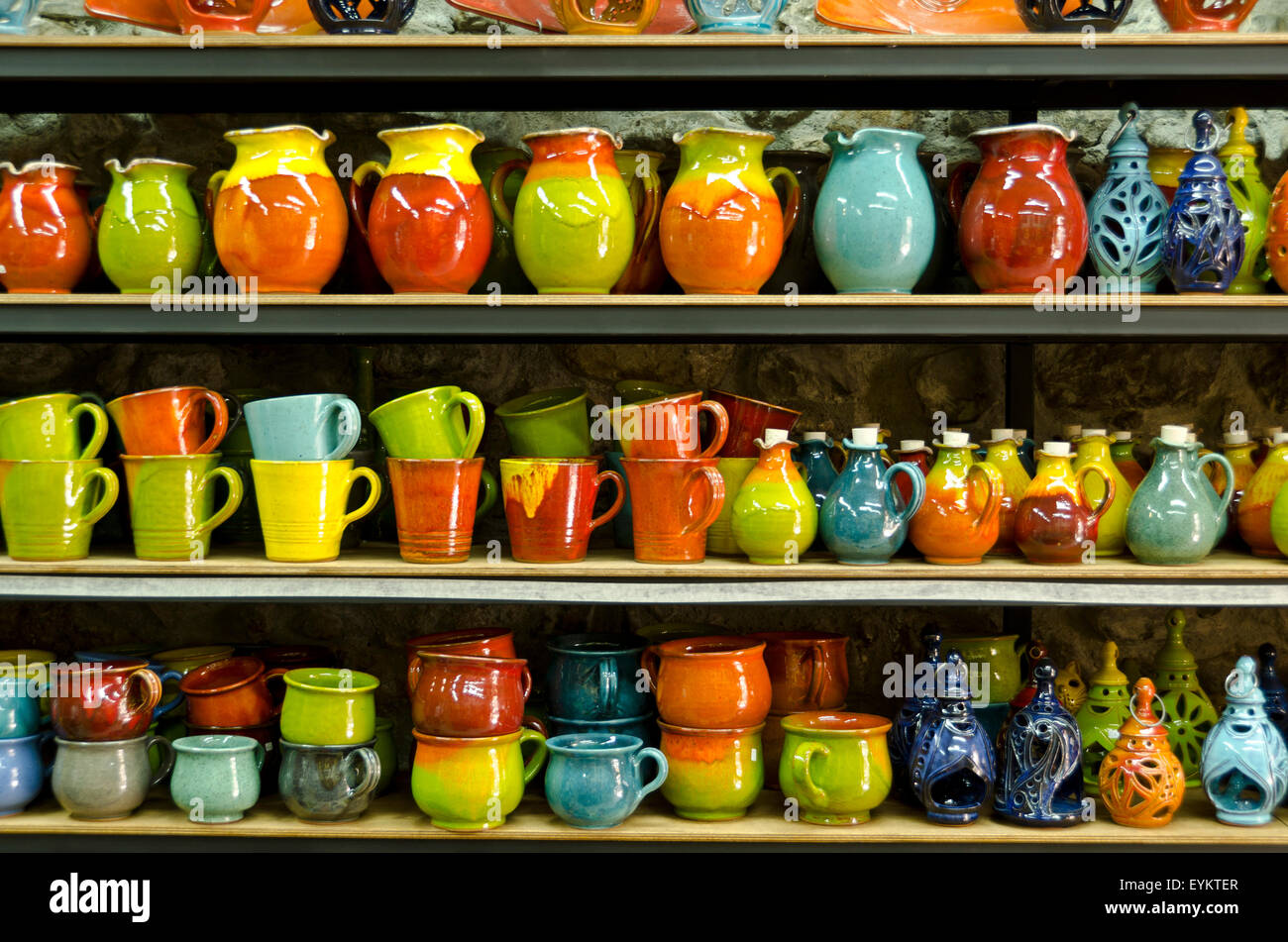 Greece, Crete, souvenirs from ceramics Stock Photo - Alamy