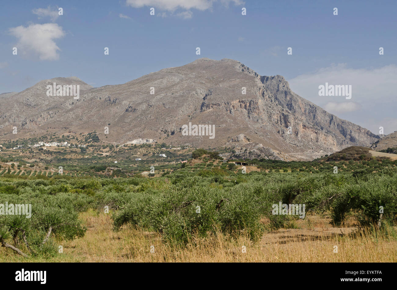 Greece, Crete, mountain landscape and agriculture Stock Photo - Alamy