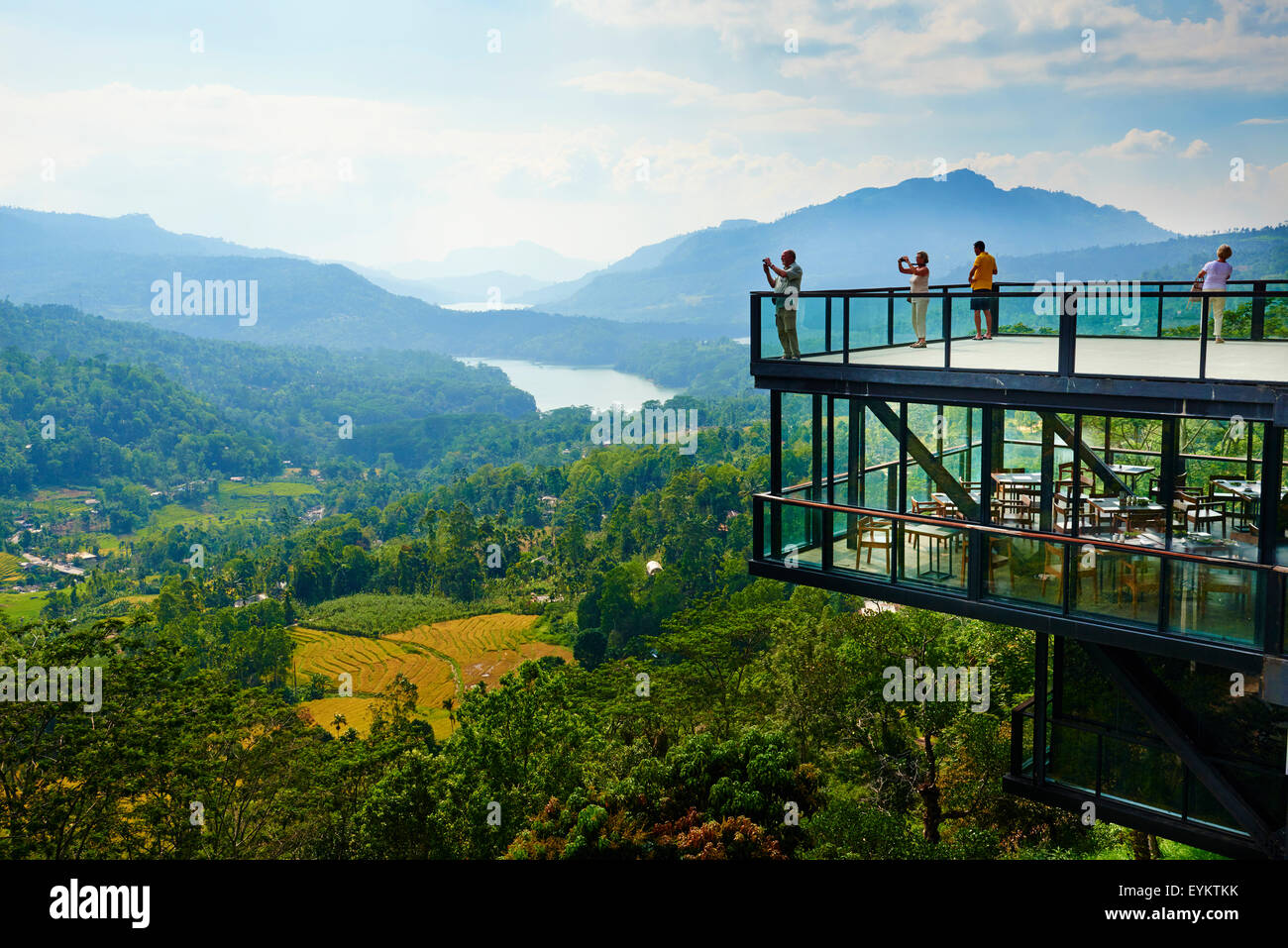 Sri Lanka, Ceylon, Central Province, Nuwara Eliya, point of view from ...