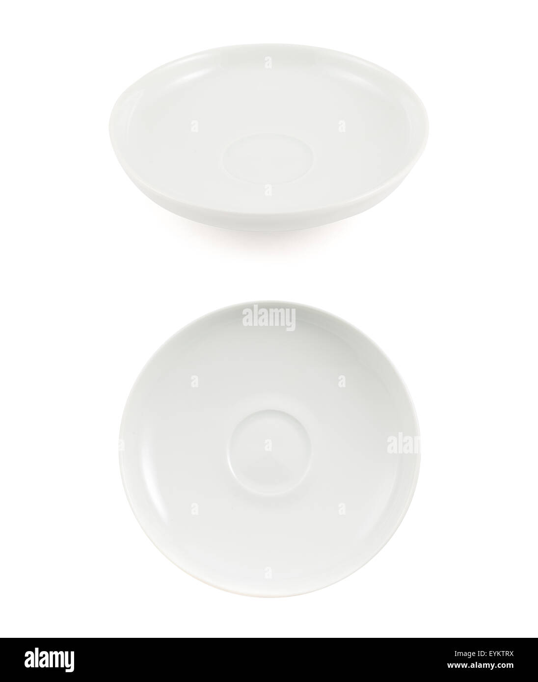 White ceramic plate isolated Stock Photo - Alamy