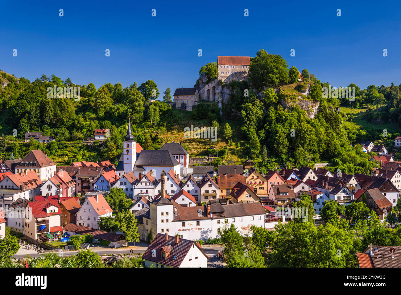 Germany, Bavaria, Upper Franconia, Franconian Switzerland, Pottenstein ...