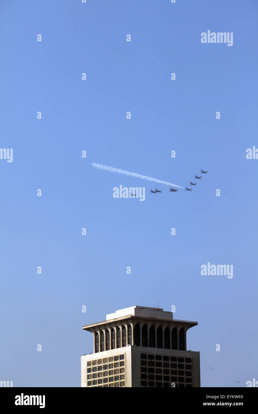 Cairo, Egypt. 31st July, 2015. Aircrafts of Egyptian Air Force are seen ...