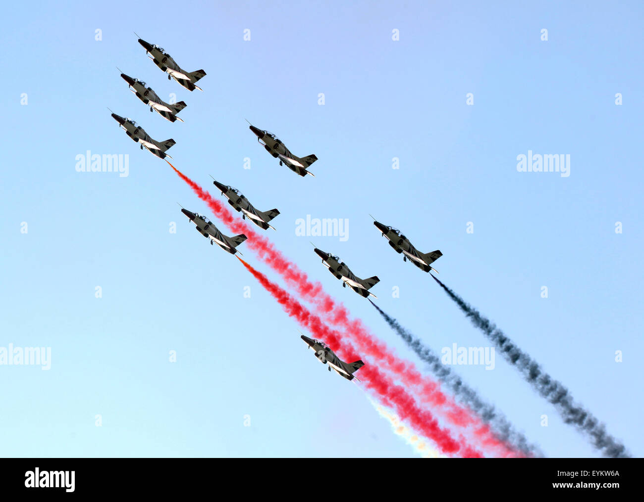Cairo, Egypt. 31st July, 2015. Aircrafts of Egyptian Air Force are seen ...