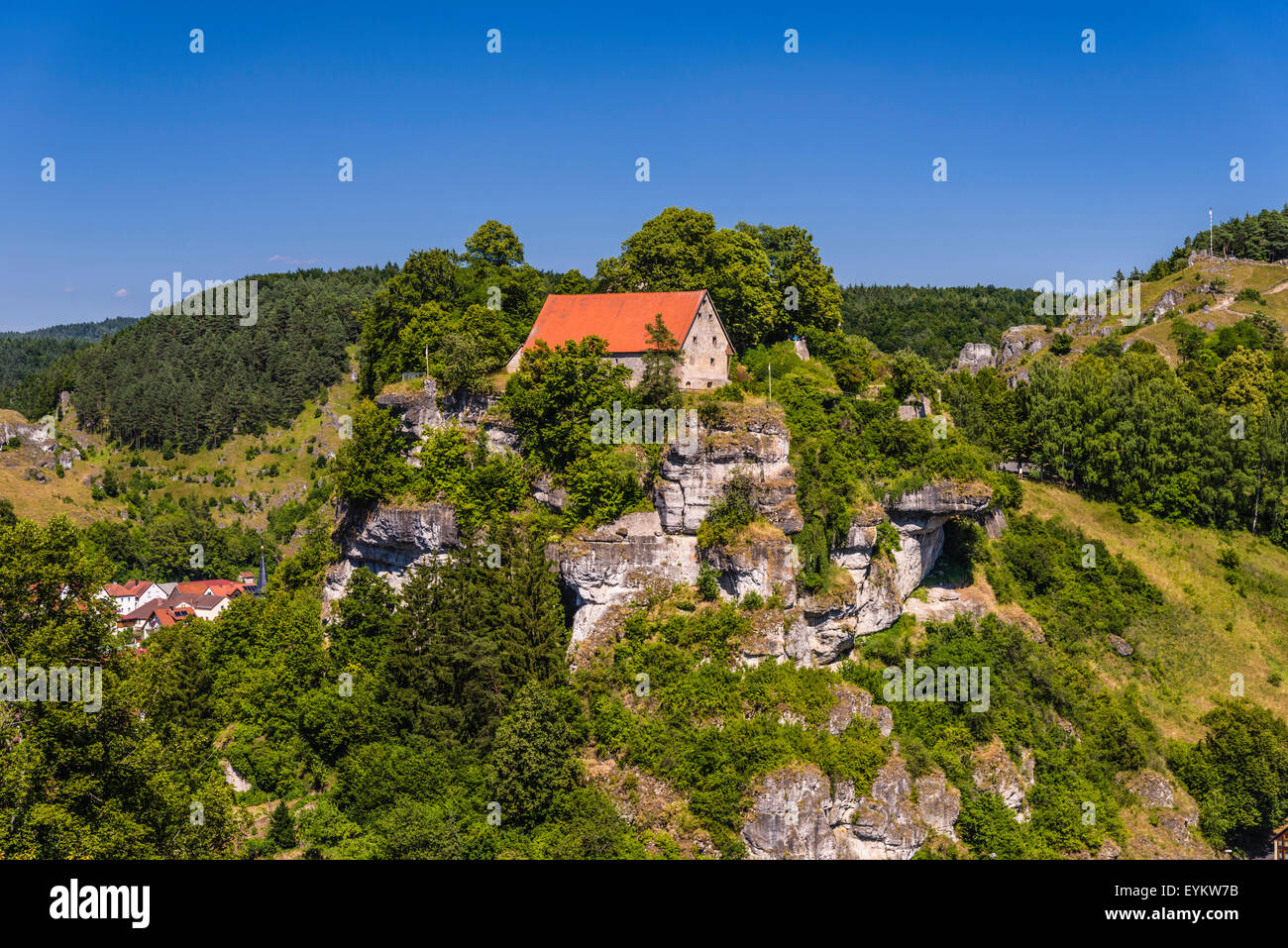 Germany, Bavaria, Upper Franconia, Frankish Switzerland, Pottenstein ...