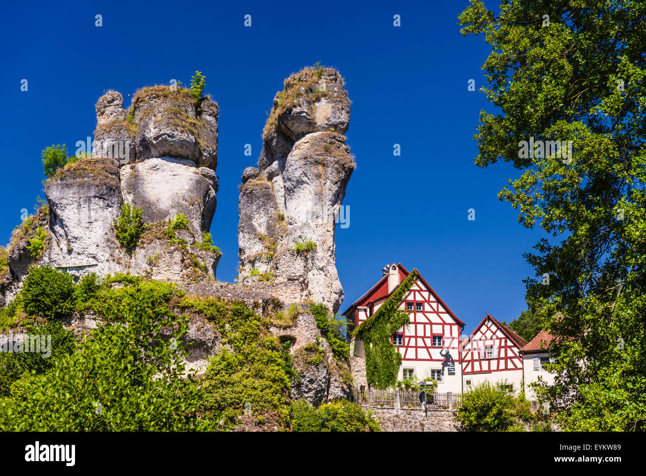 Germany, Bavaria, Upper Franconia, Franconian Switzerland, Tüchersfeld ...