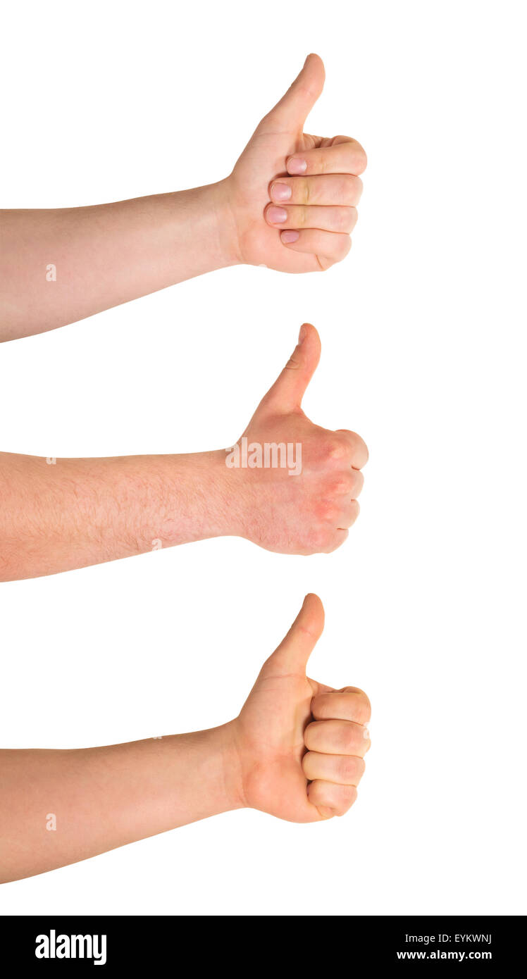 Thumbs up hand gesture isolated Stock Photo - Alamy