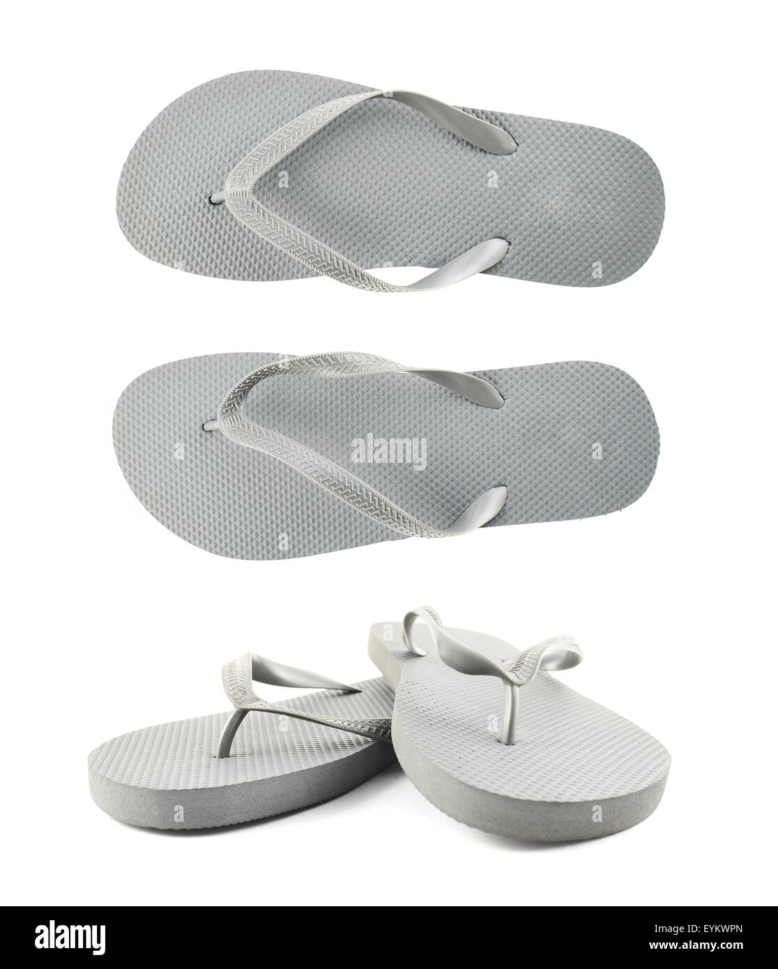 Grey rubber flip-flops isolated Stock Photo - Alamy