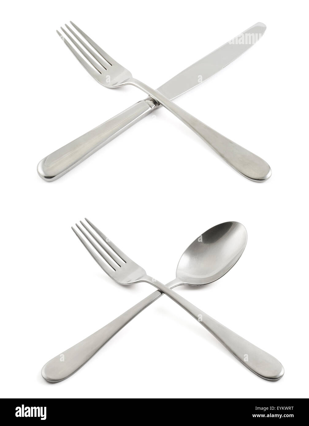 Crossed fork and spoon hi-res stock photography and images - Alamy