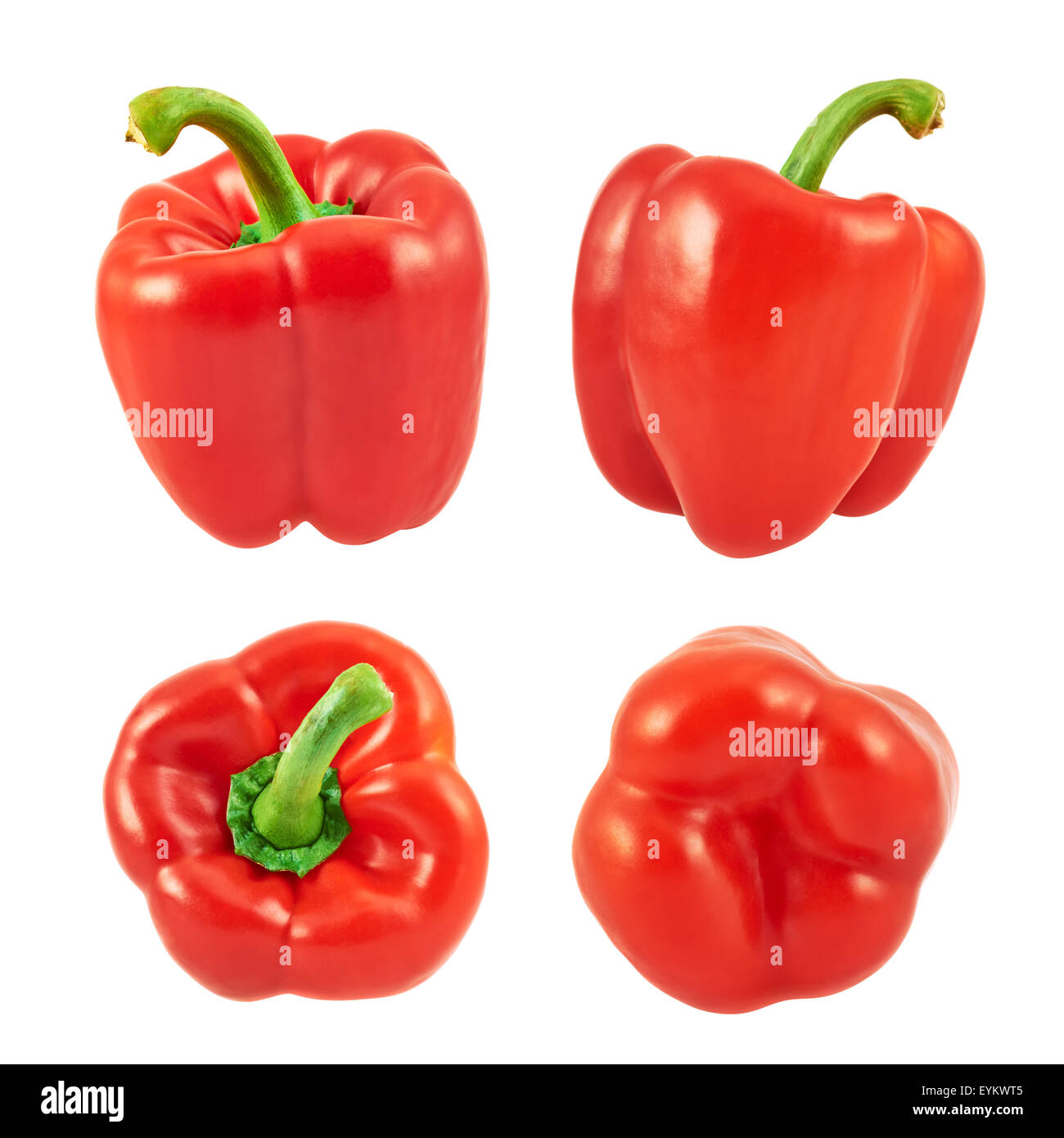 Sweet bell pepper set isolated Stock Photo - Alamy