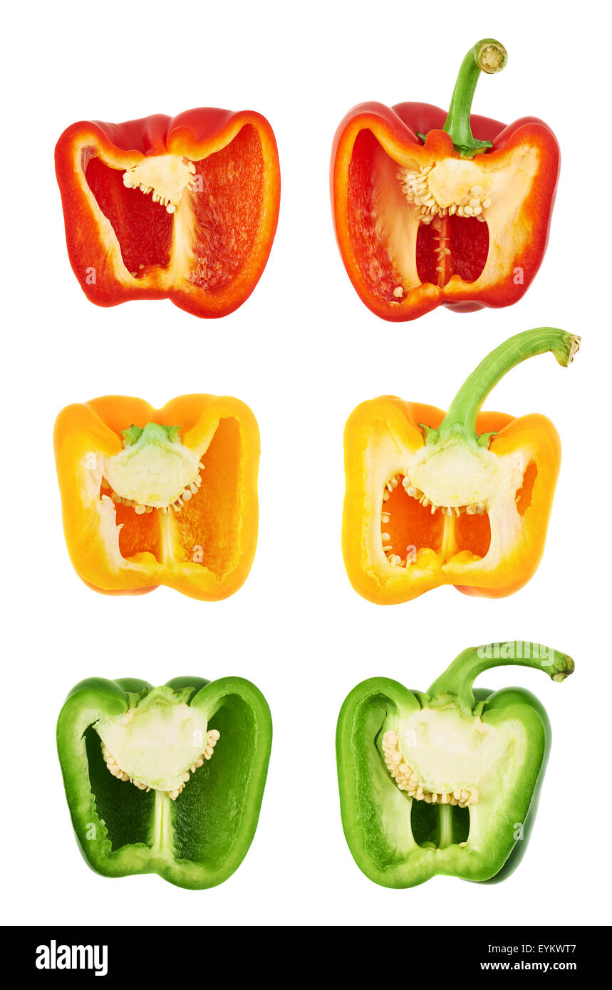 Whole half paprika in Cut Out Stock Images & Pictures - Alamy