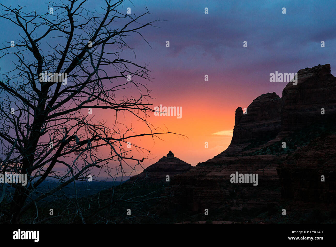 A sunset in Sedona Stock Photo - Alamy