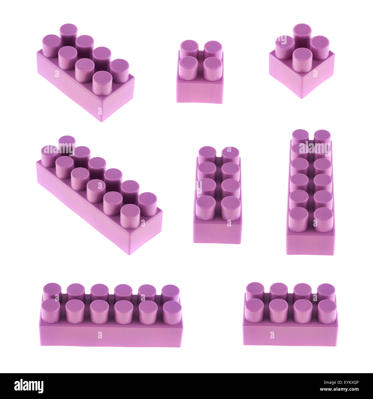 Set of toy construction blocks isolated Stock Photo - Alamy