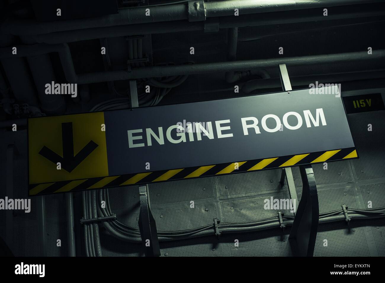 Engine room sign hi-res stock photography and images - Alamy