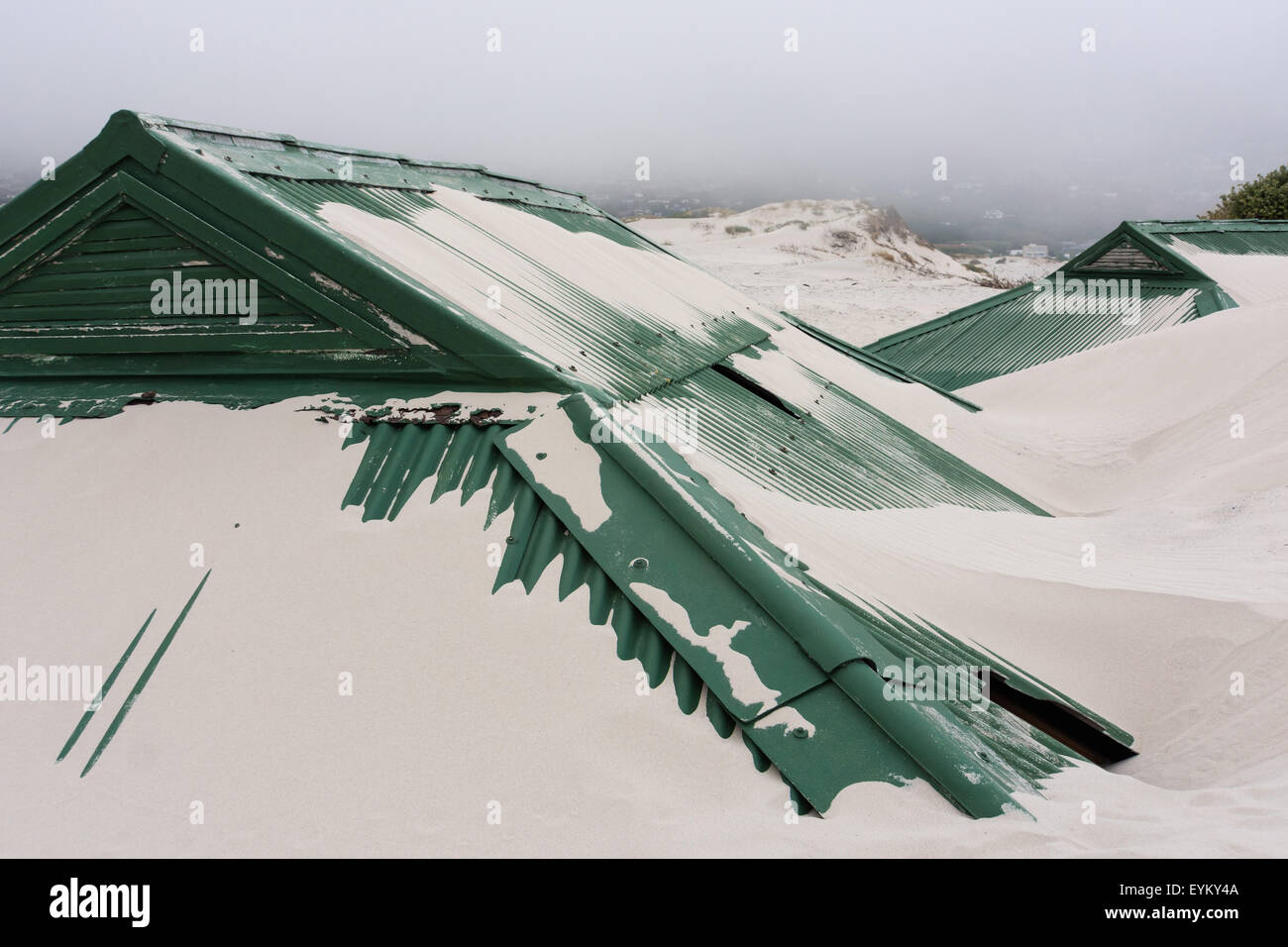 South Africa, Houtbay, in sand sinking house Stock Photo - Alamy