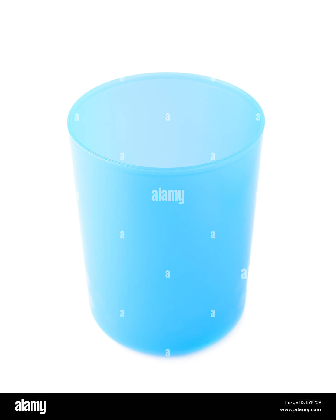 Blue plastic beaker cup isolated Stock Photo - Alamy