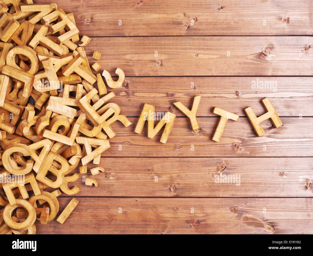 Word myth made with wooden letters Stock Photo - Alamy