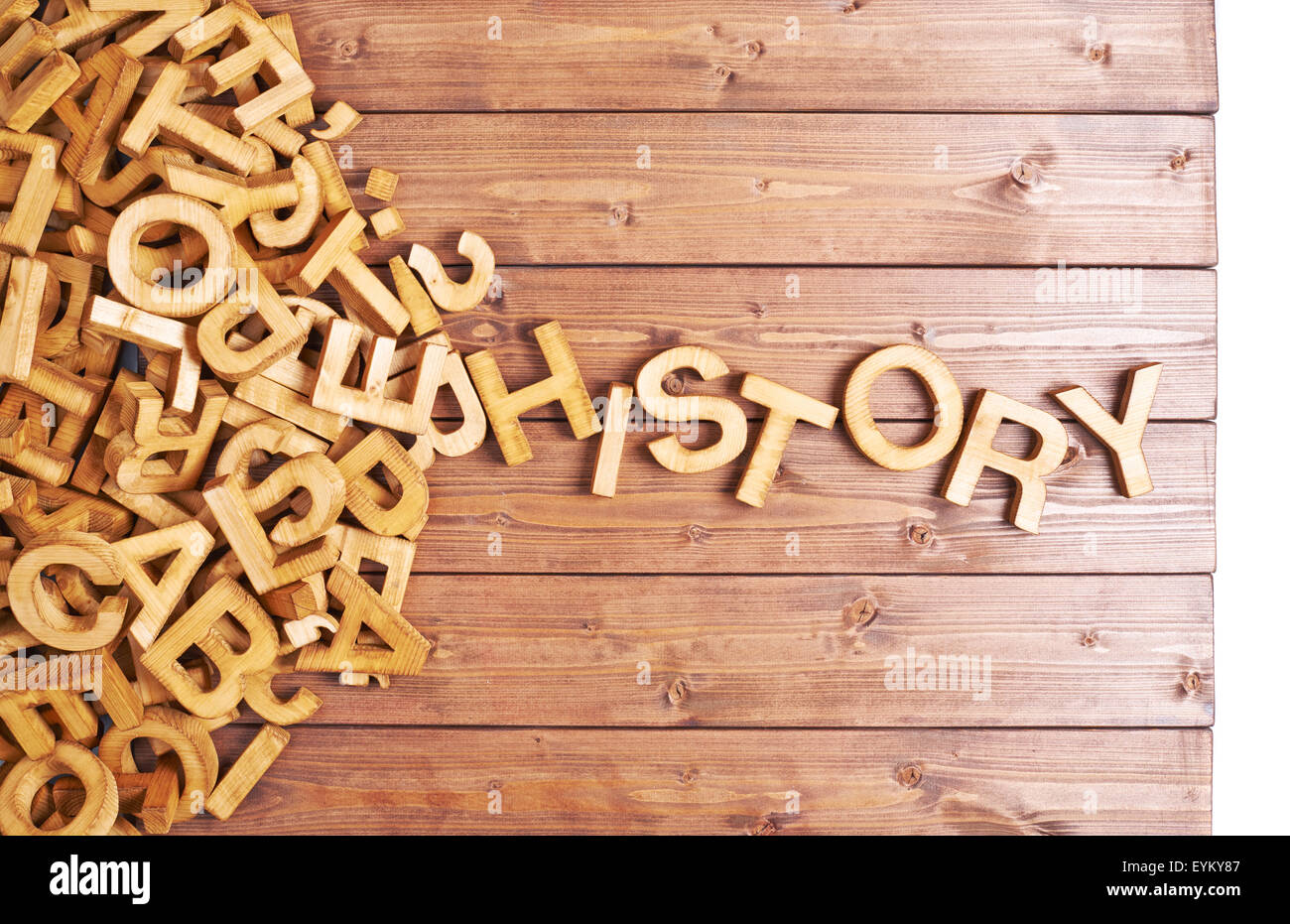 Word history made with wooden letters Stock Photo - Alamy