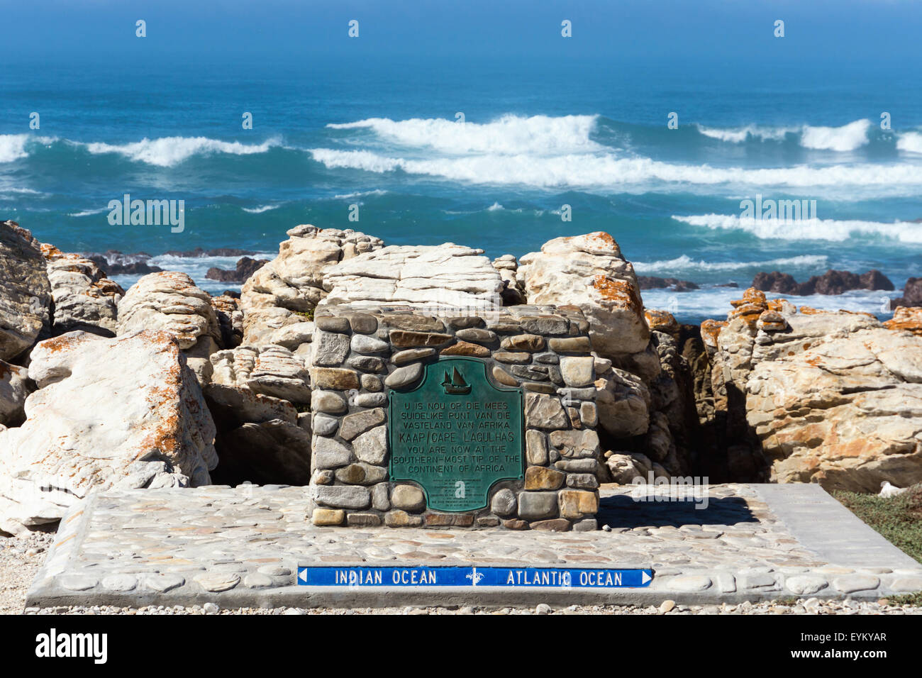 South Africa, cape Agulhas, the most southern point of Africa Stock ...