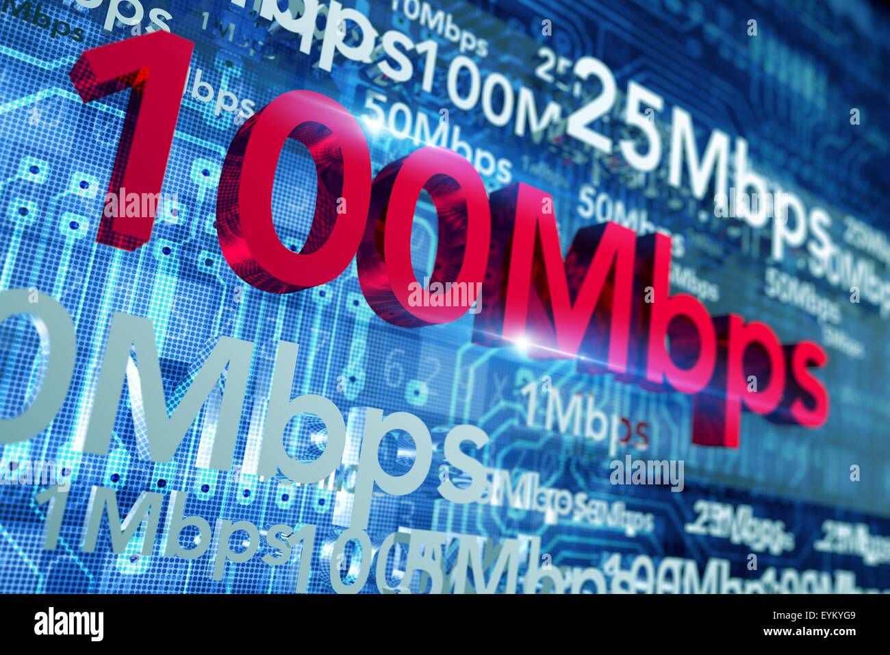 Internet Speed Concept Illustration. Global Broadband Networks Speed 3D ...