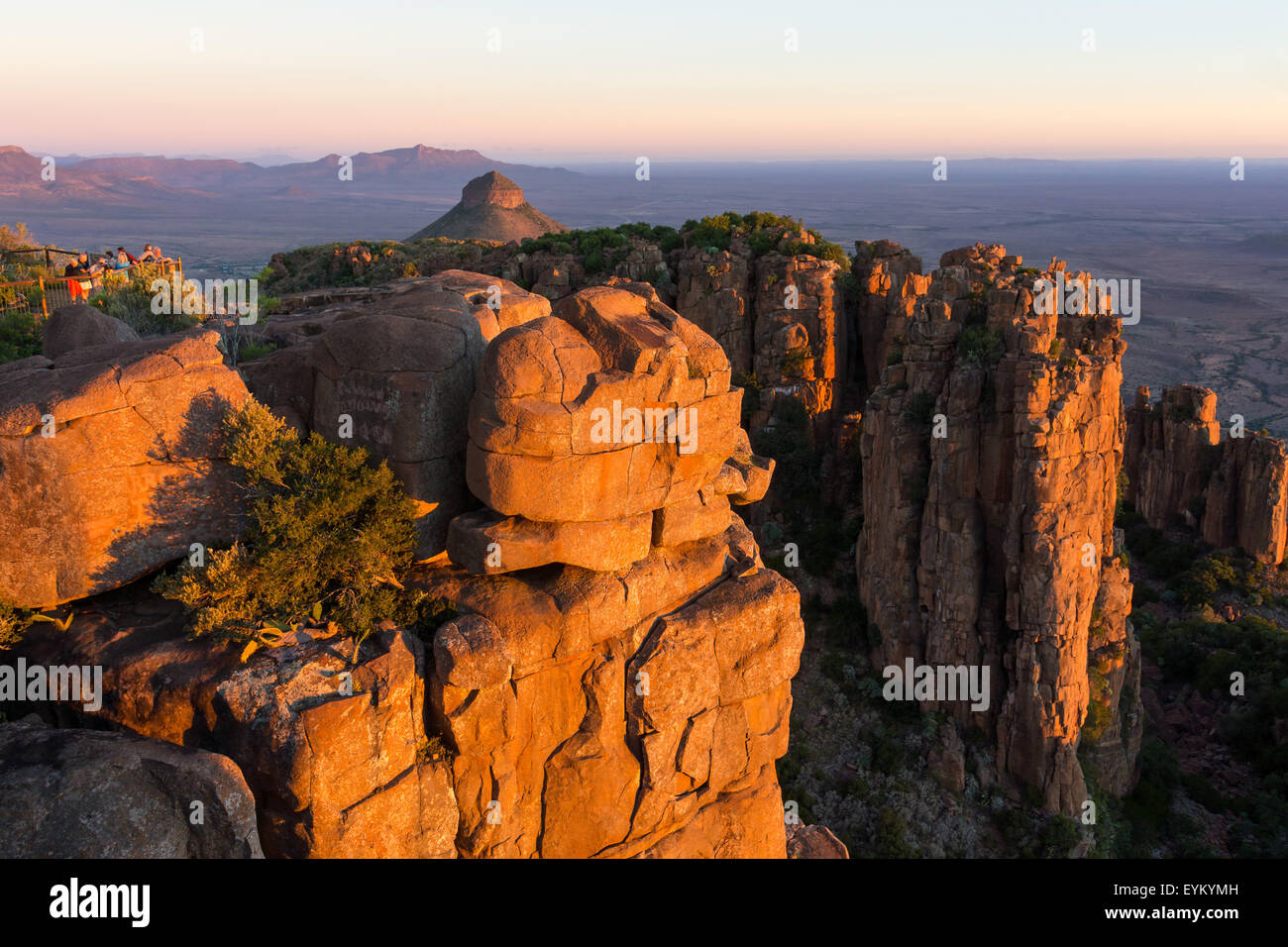 South Africa, Valley of Desolation, evening light, lookout Stock Photo ...
