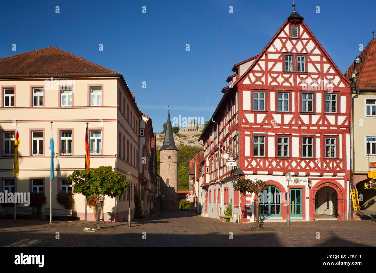 Germany, Bavaria, Lower Franconia, 'Karlstadt am Main' (town Stock ...