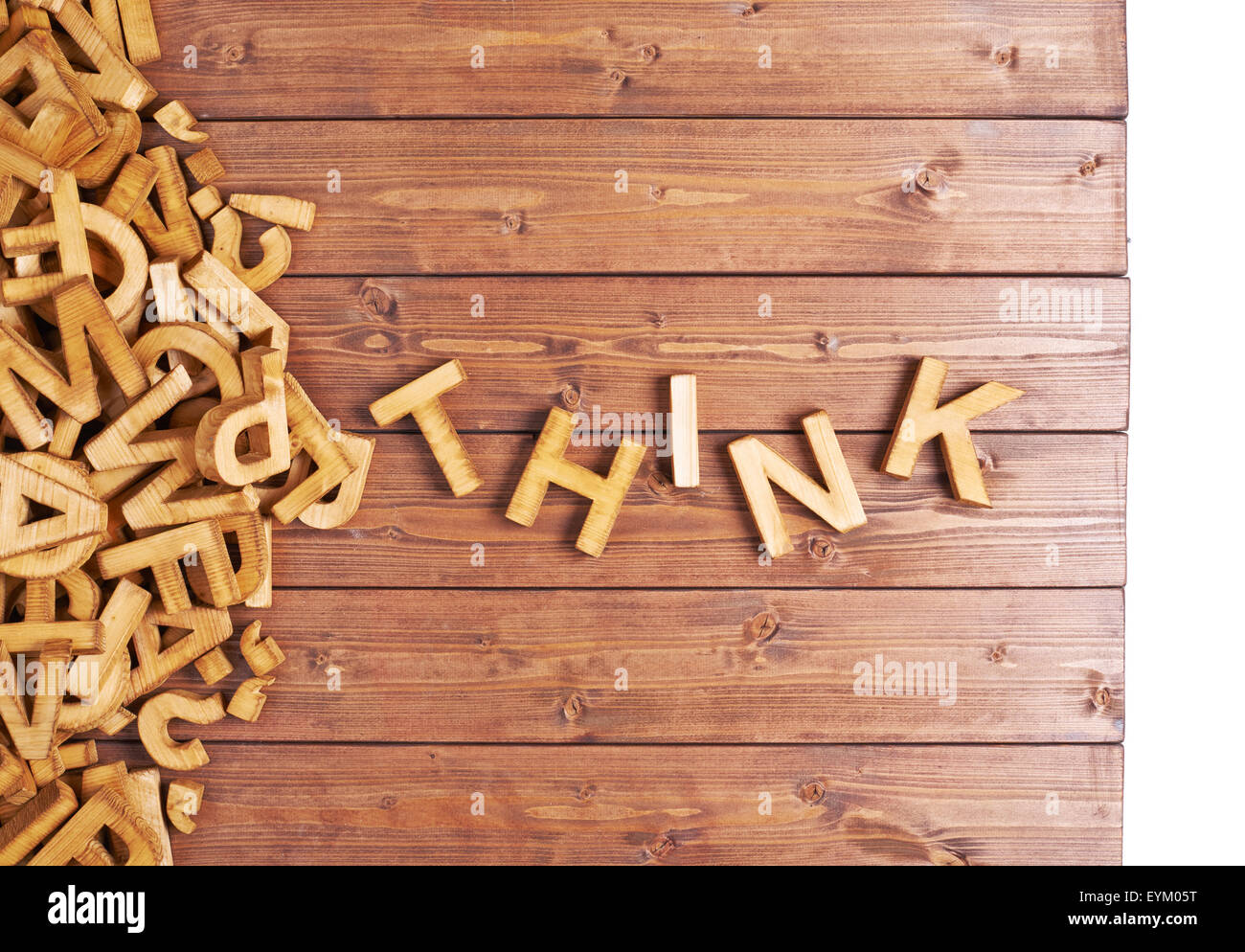 Word think made with wooden letters Stock Photo - Alamy