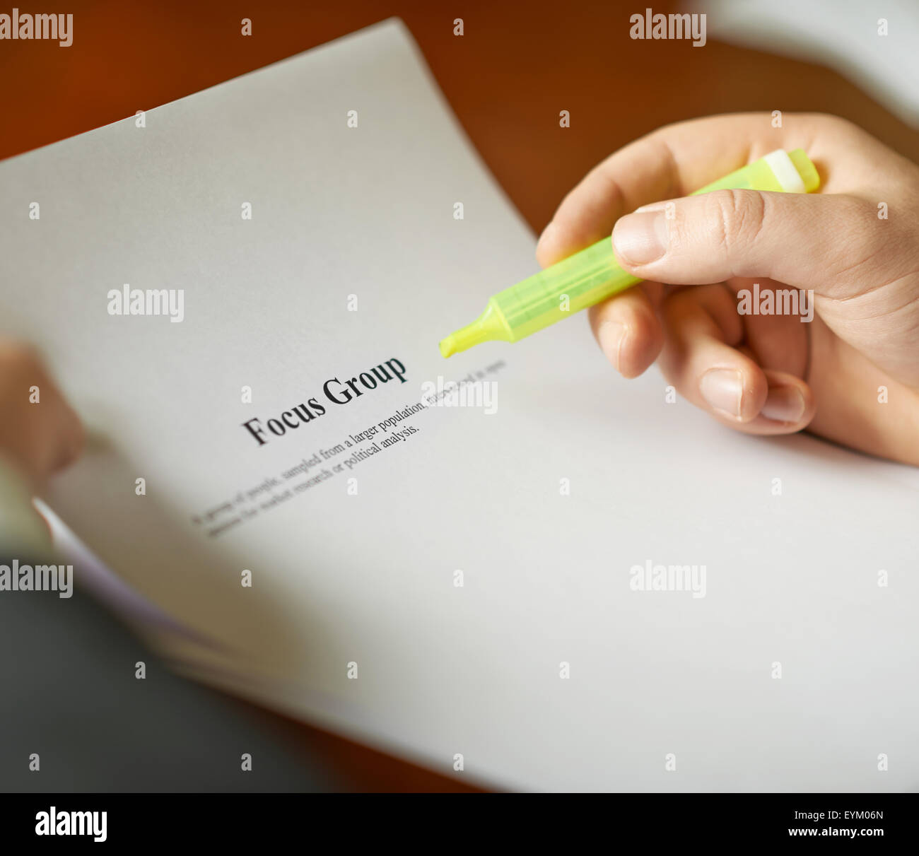 Focus group definition composition Stock Photo - Alamy