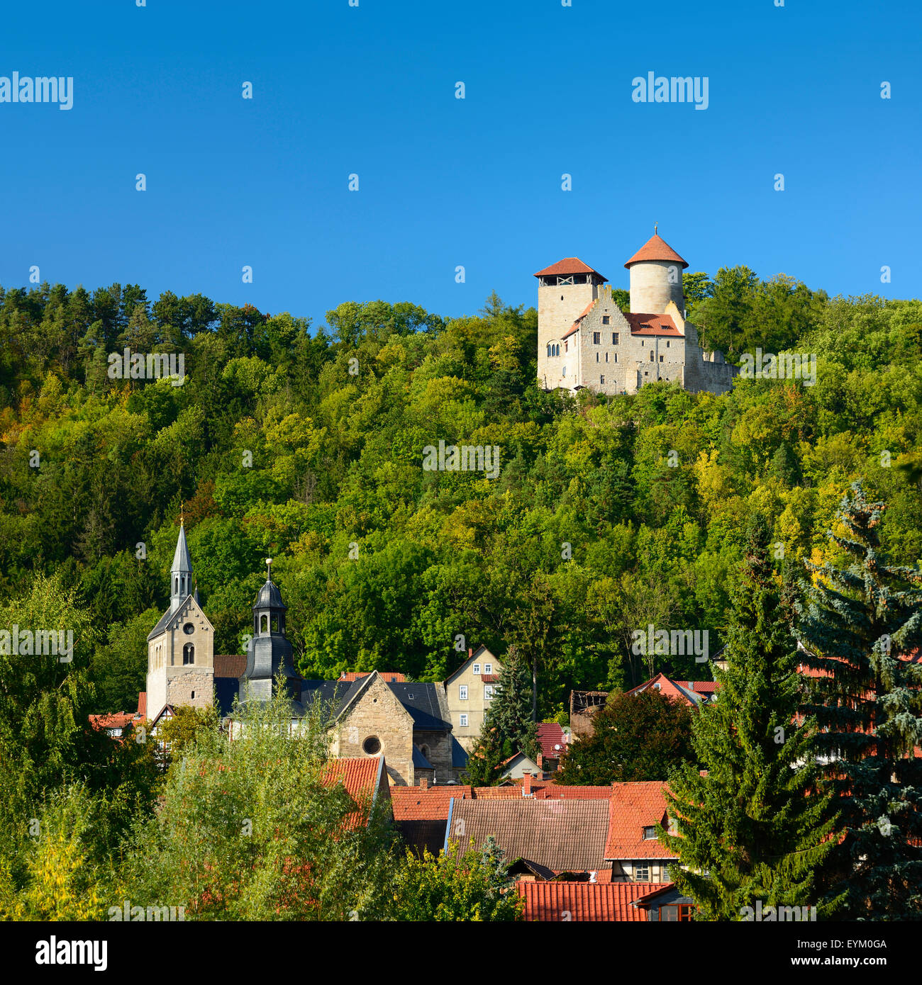 Germany, Thuringia, Treffurt, castle Normannstein Stock Photo - Alamy