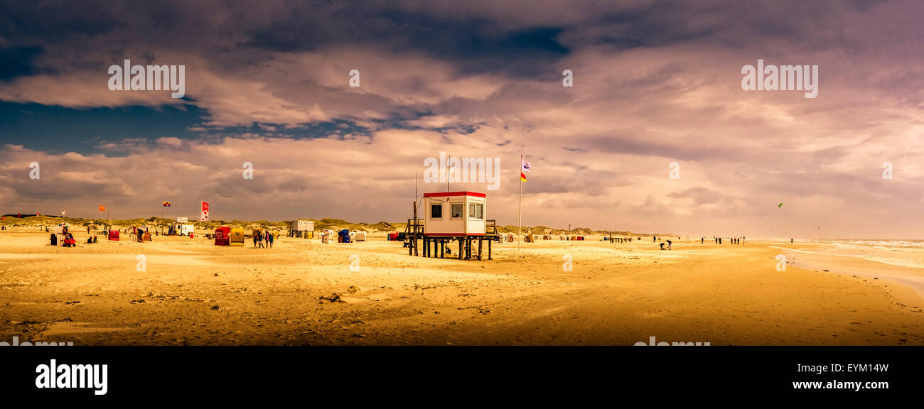 Germany, Schleswig-Holstein, Amrum, beach, beach, bathing Stock Photo ...