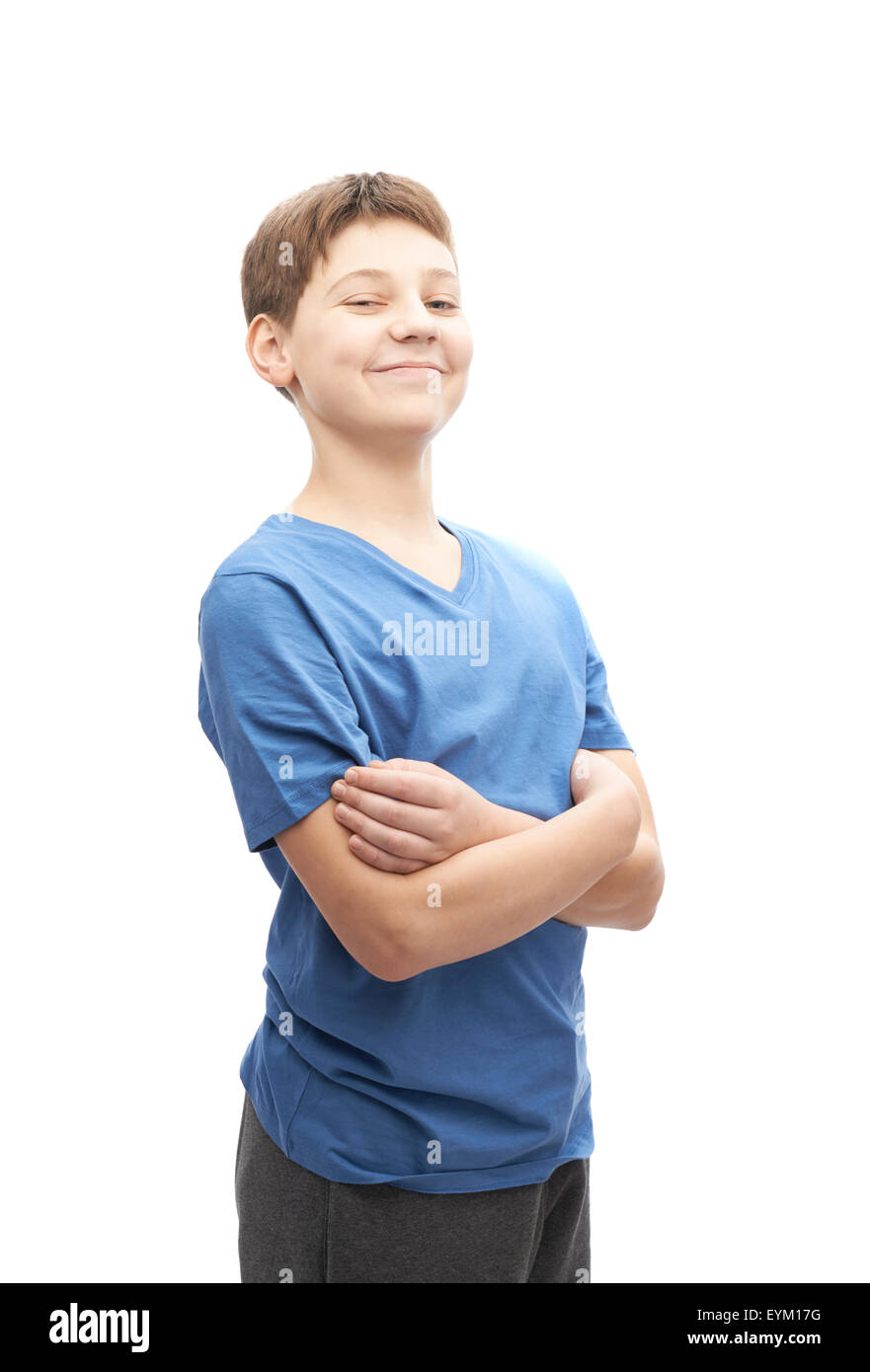 Proud young boy's portrait Stock Photo - Alamy