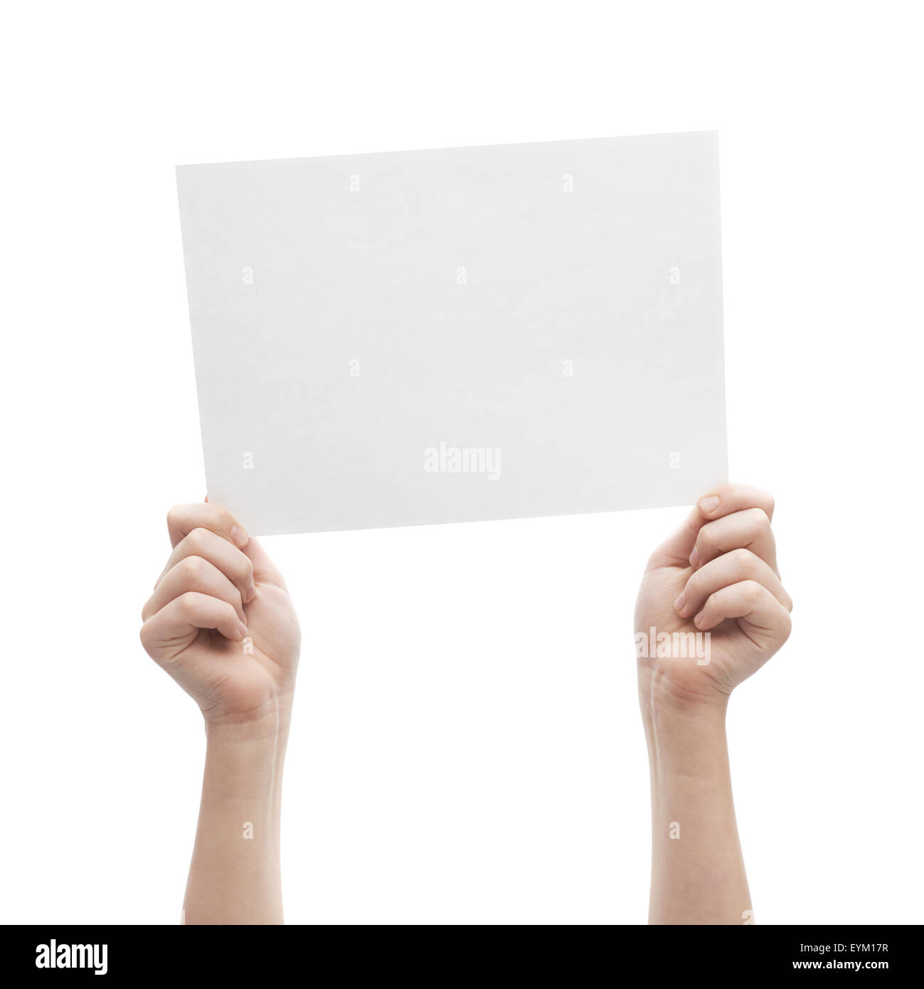 Hold a4 card blank hi-res stock photography and images - Alamy