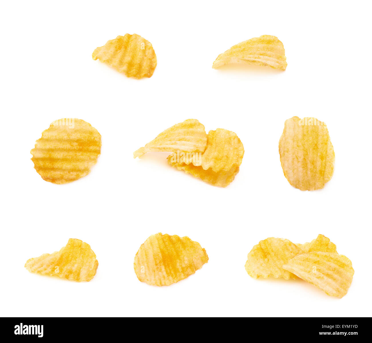 Ribbed chips Cut Out Stock Images & Pictures - Alamy
