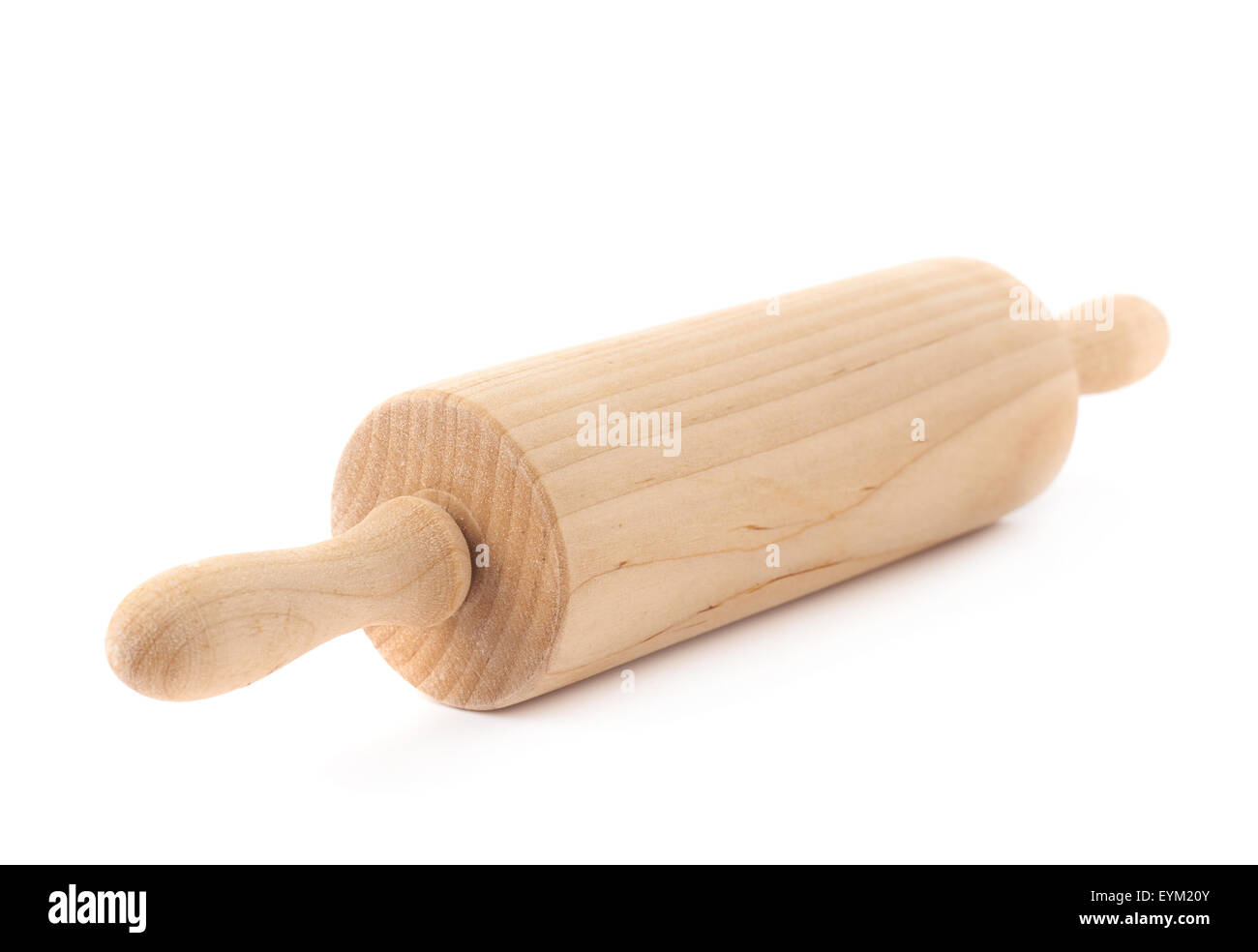 Small wooden rolling pin isolated Stock Photo - Alamy