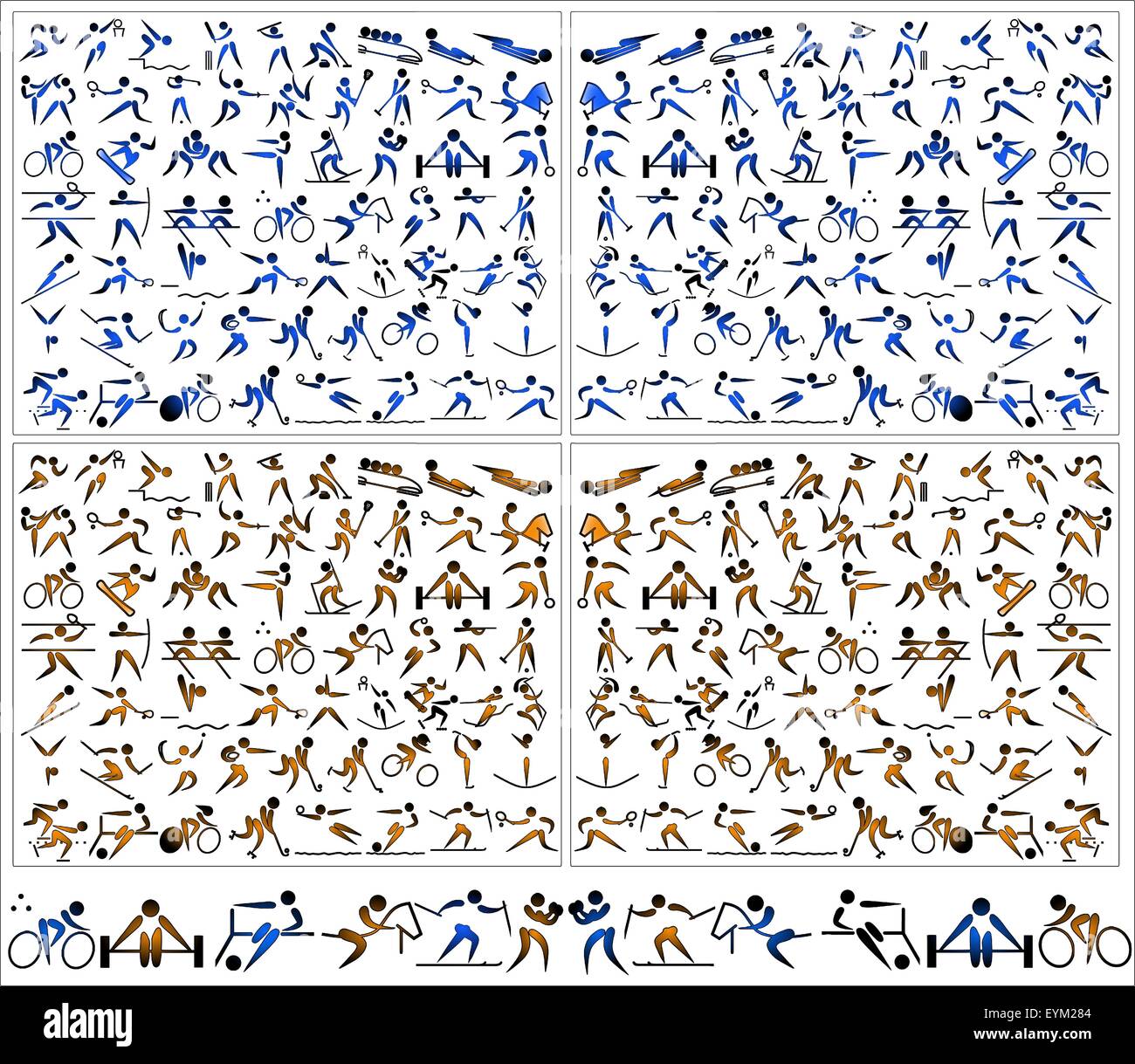 Olympic Sports Pictograms Icons High Resolution Stock Photography and ...