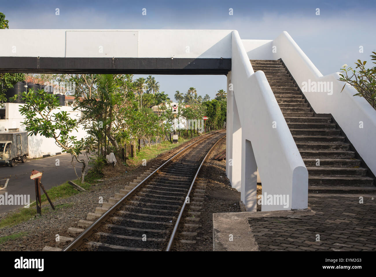 railway tracks in a rural scene Stock Photo - Alamy