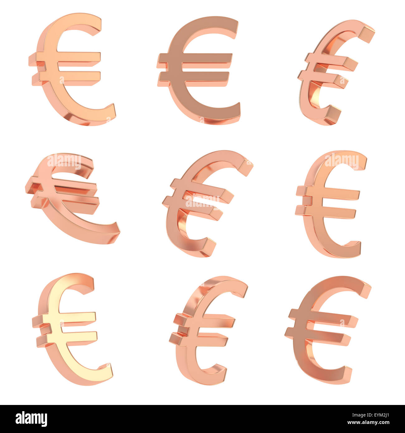 Euro currency sign render Stock Photo - Alamy