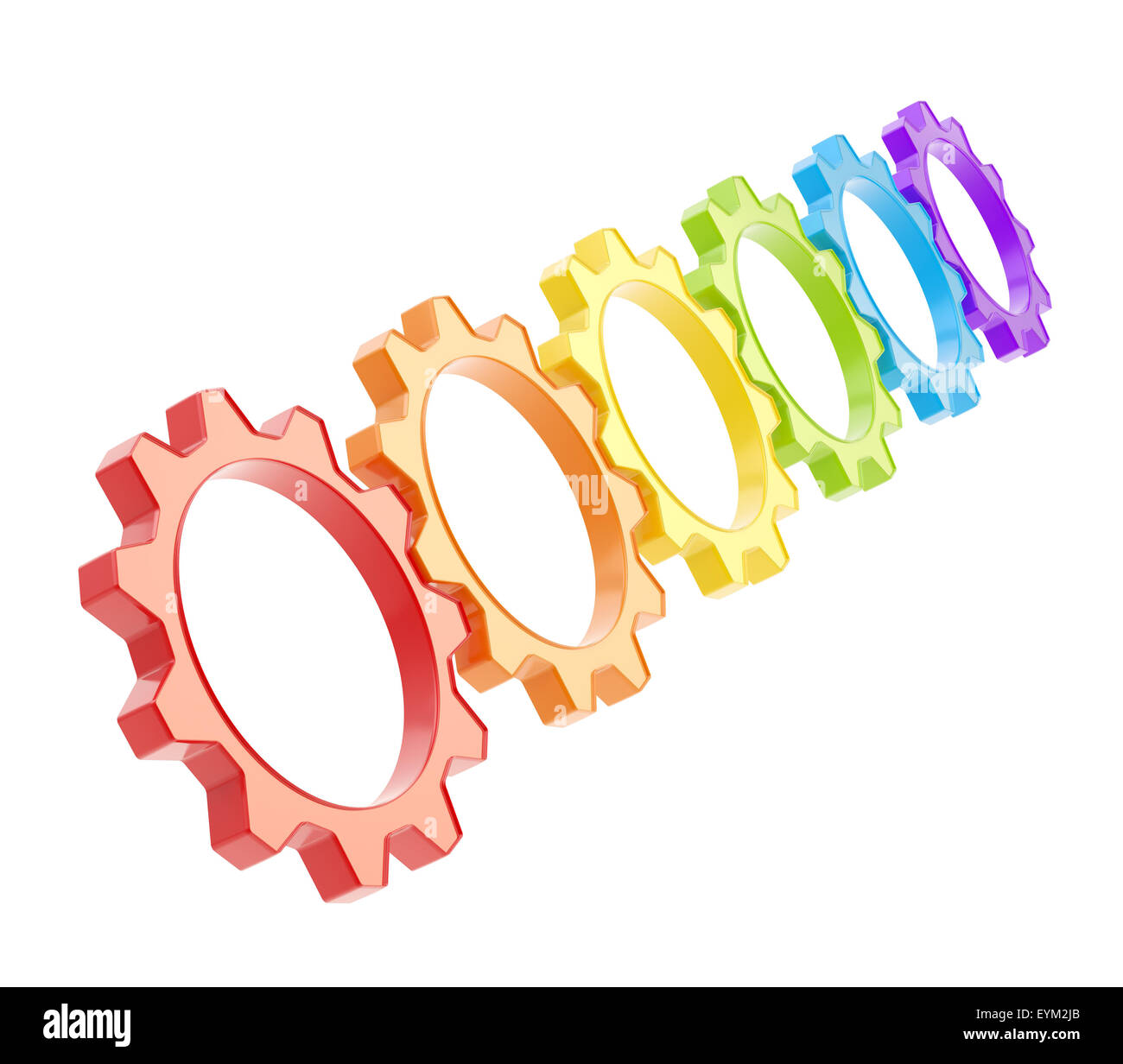 Row of a cogwheel gears Stock Photo - Alamy