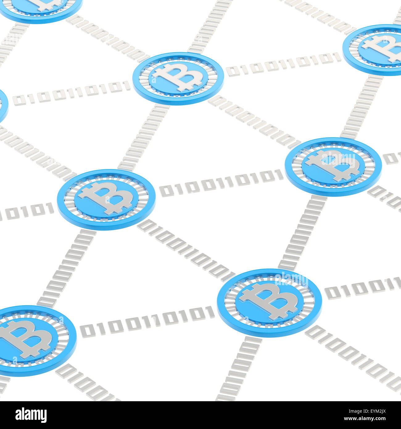 Bitcoin peer-to-peer network Stock Photo - Alamy
