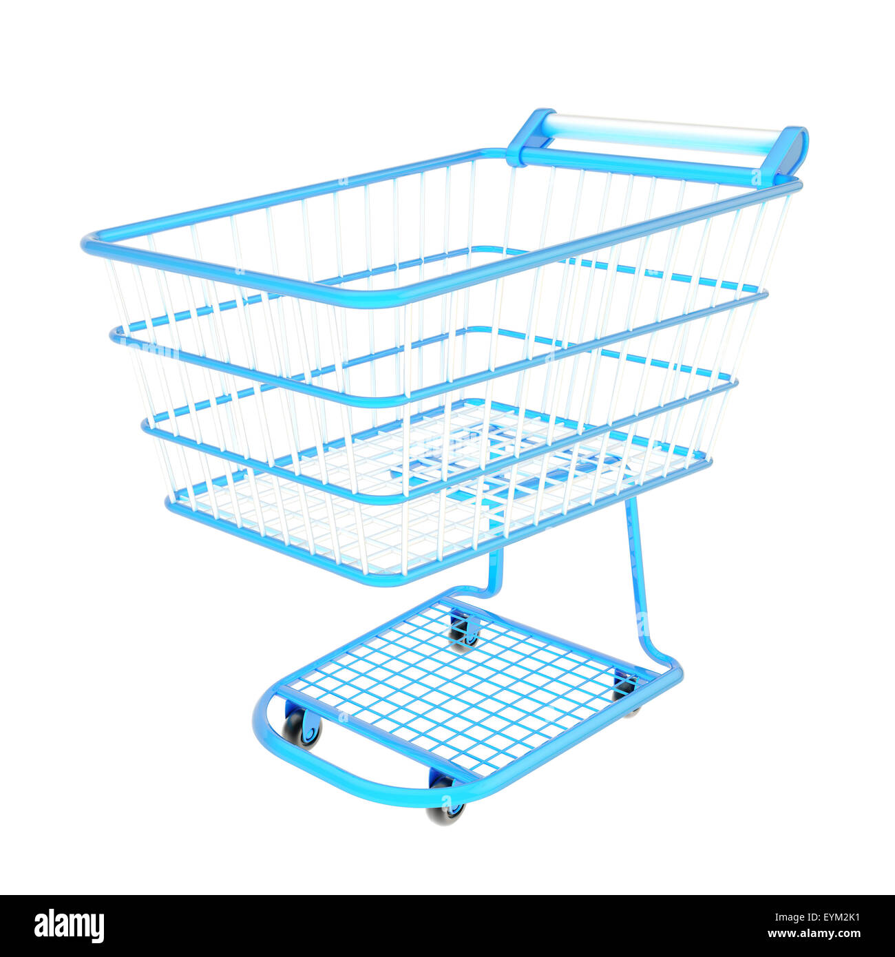 Colorful shopping cart isolated Stock Photo - Alamy