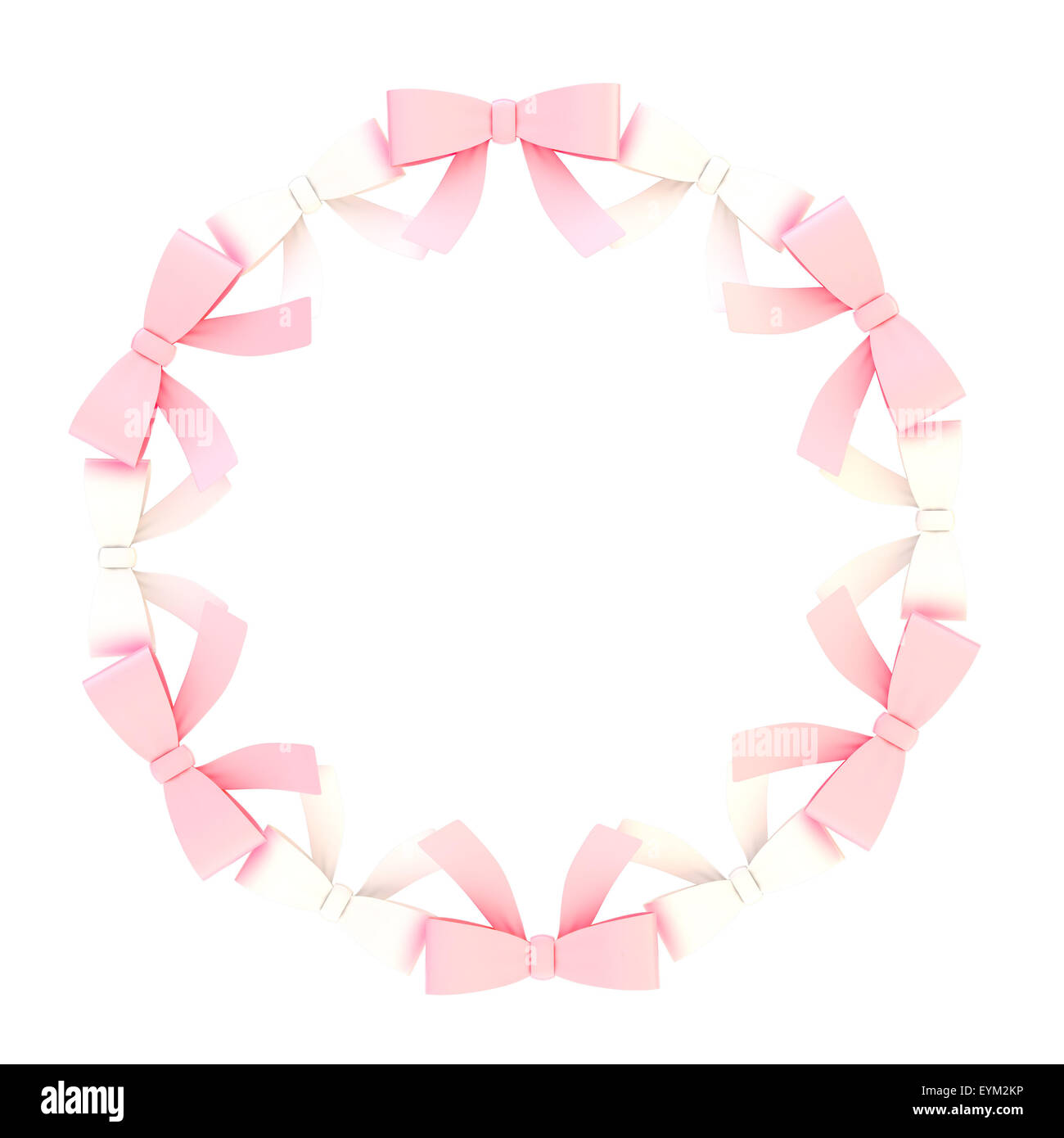 Round frame made of ribbon bows Stock Photo - Alamy