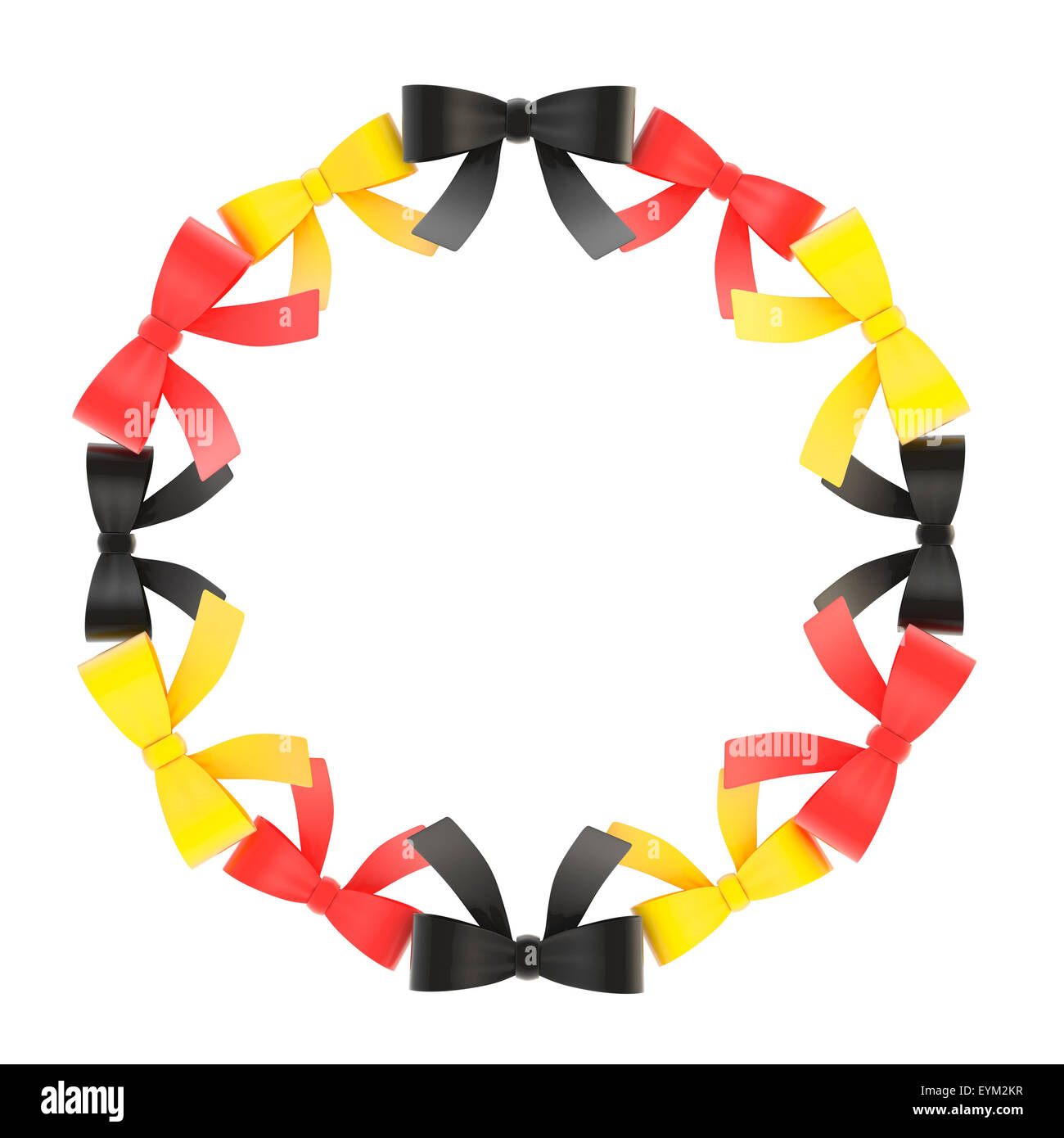 Round frame made of ribbon bows Stock Photo - Alamy