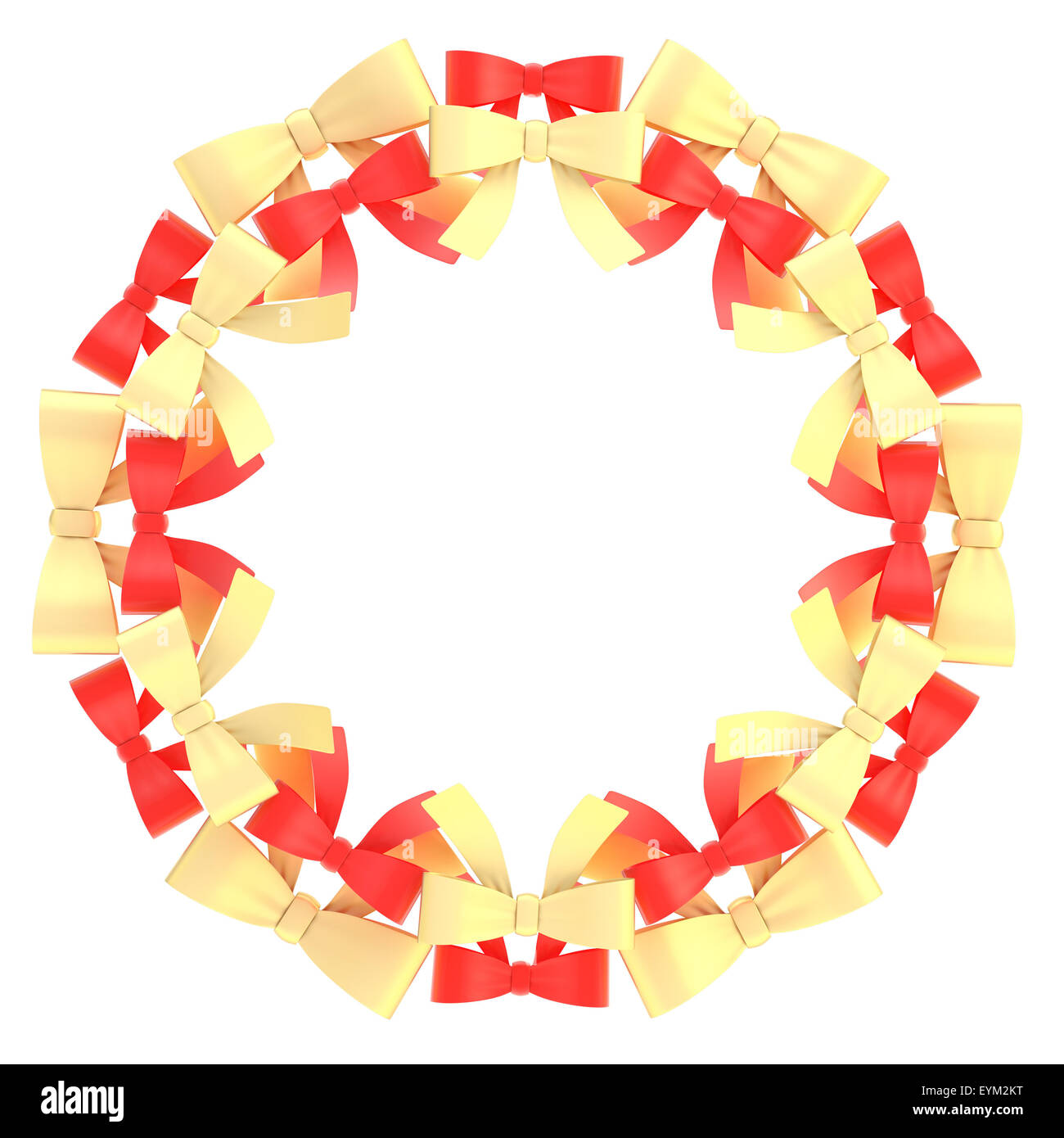 Round frame made of ribbon bows Stock Photo - Alamy
