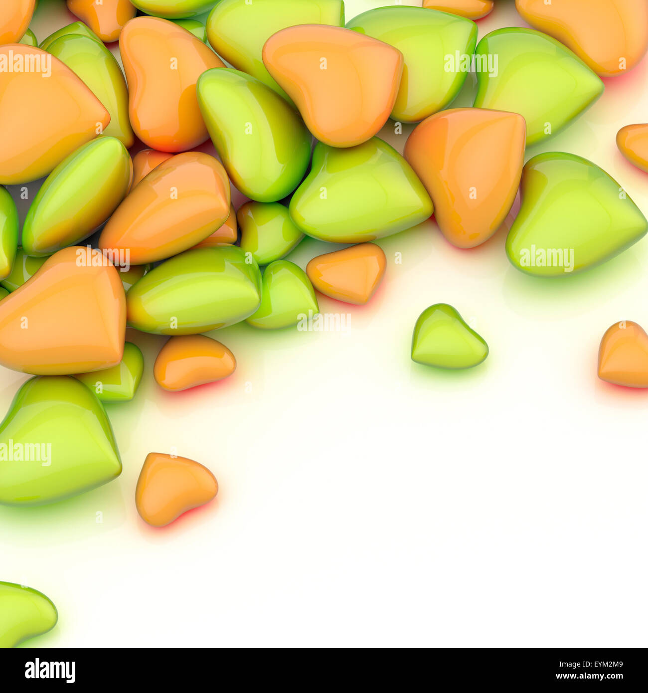 Pile of hearts over a surface Stock Photo - Alamy